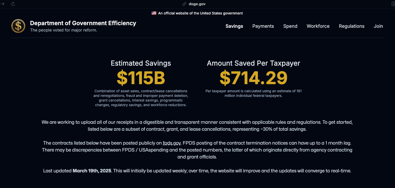 DOGE by the Numbers: What Government Efficiency Looks Like in Practice